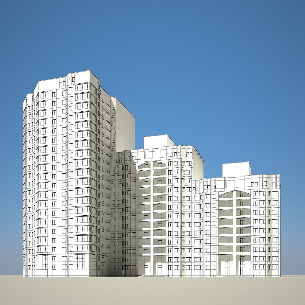 3d building brick model