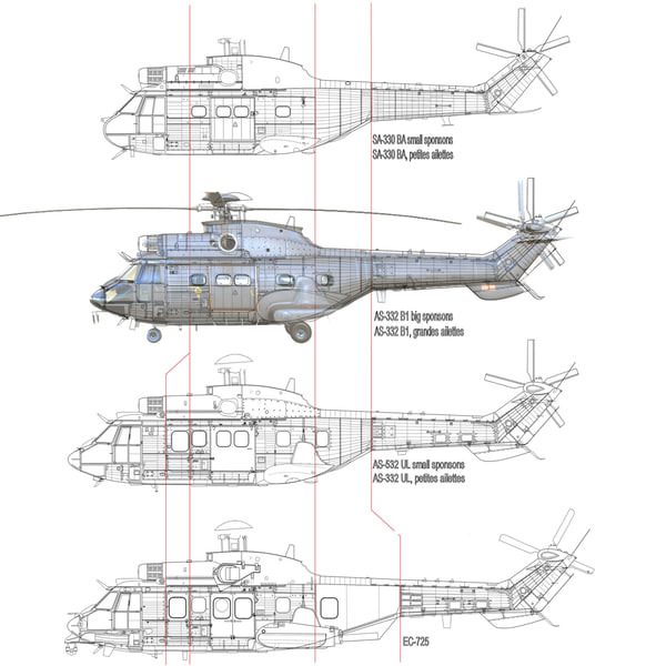 3d model eurocopter as332 super puma