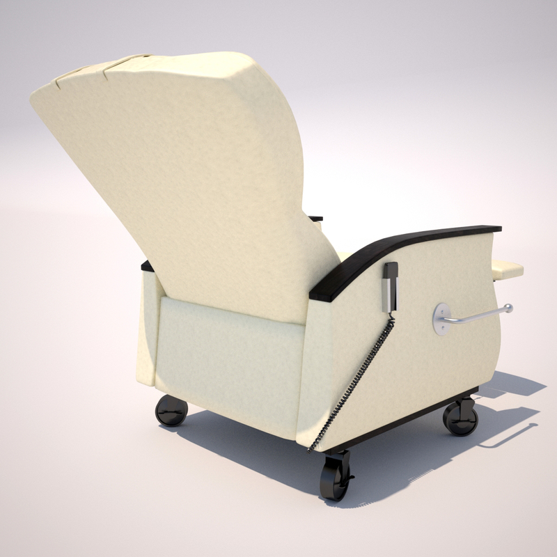 3d model hospital therapy chair recliner