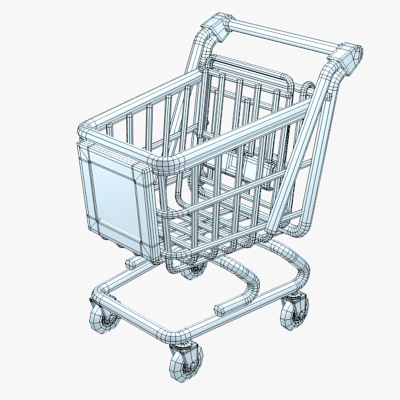 shopping cart 3d model