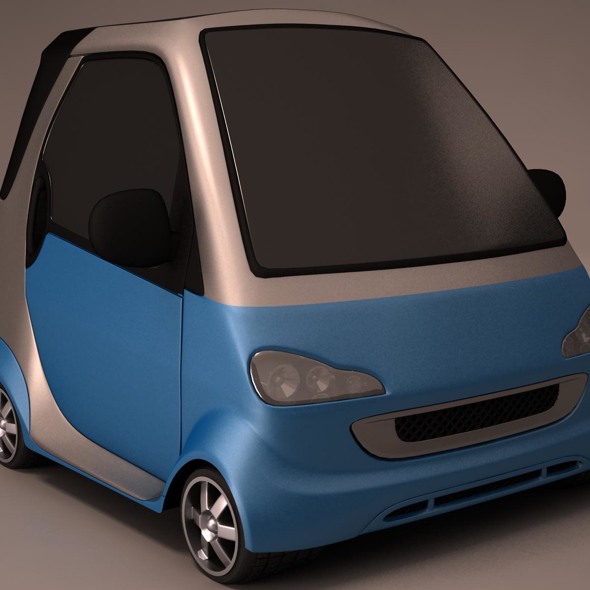 3d model smart toon car