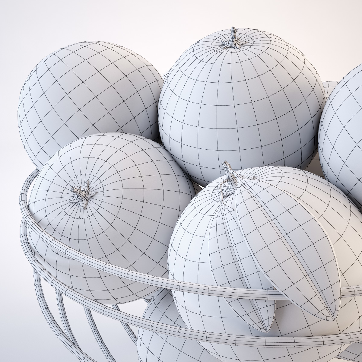 3d vase orange grapefruit