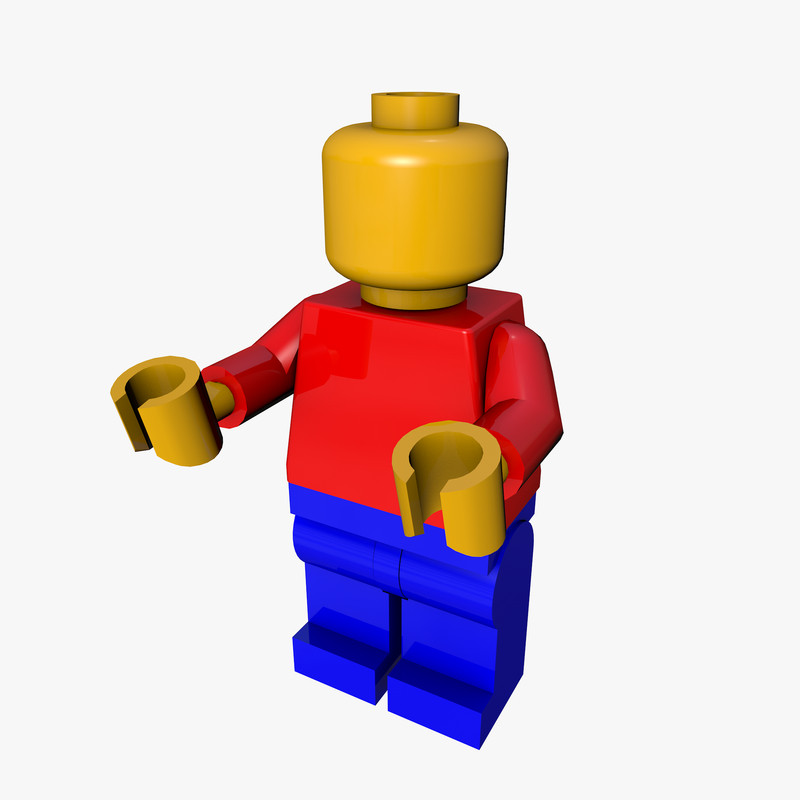 lego minifig 3d c4d