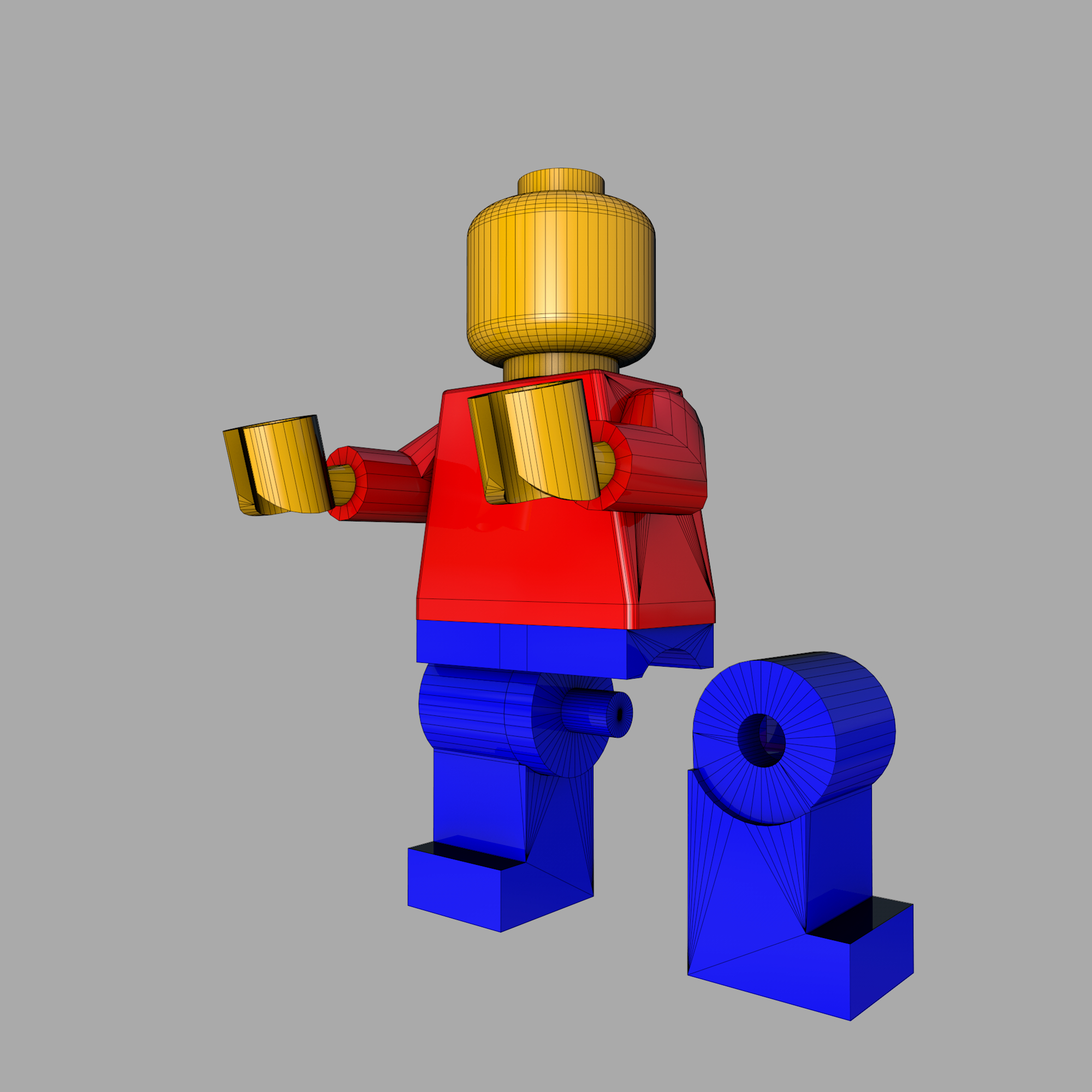 lego minifig 3d c4d