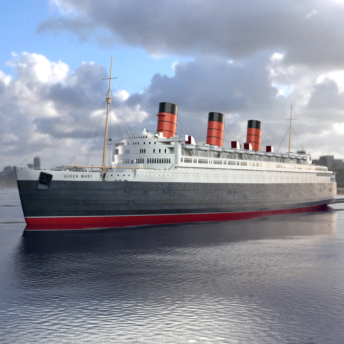 3d queen mary model
