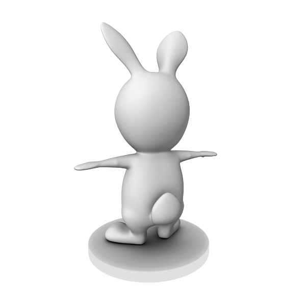 3d cartoon rabbit model
