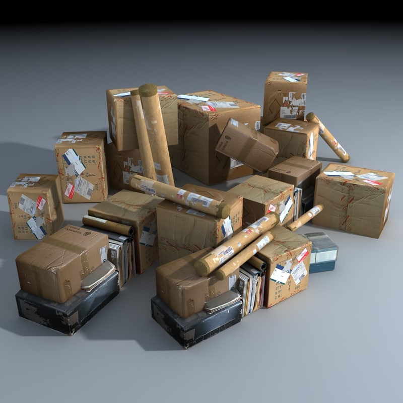 warehouse clutter 3d max