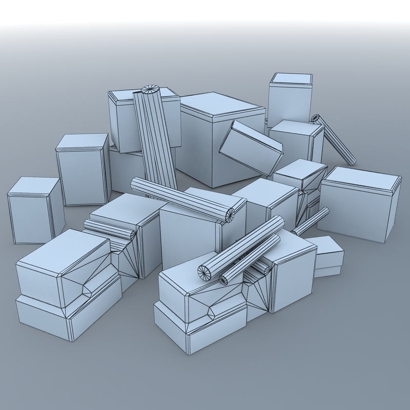 warehouse clutter 3d max