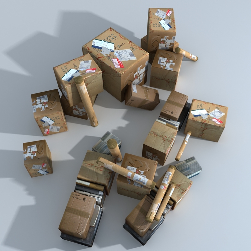 warehouse clutter 3d max