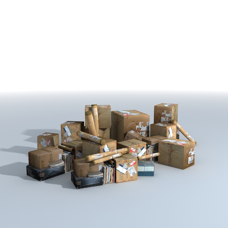 warehouse clutter 3d max