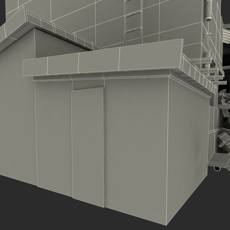 3d destroyed house 10 model