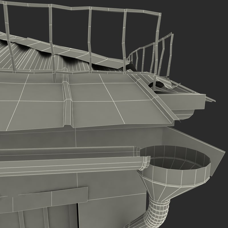 3d destroyed house 10 model