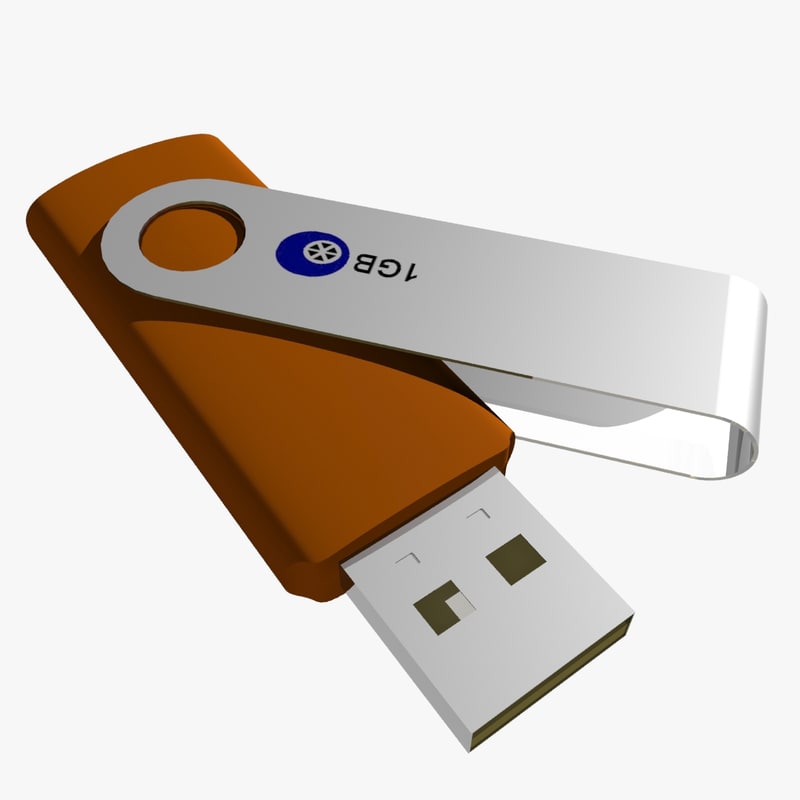 usb flash drive 3d model