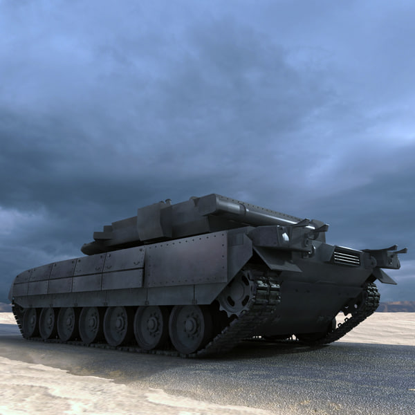 russian battle tank black 3d max