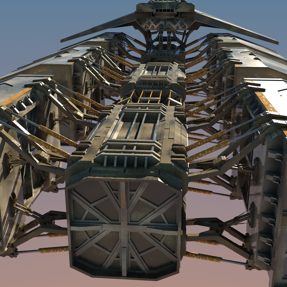 spaceship space 3d model