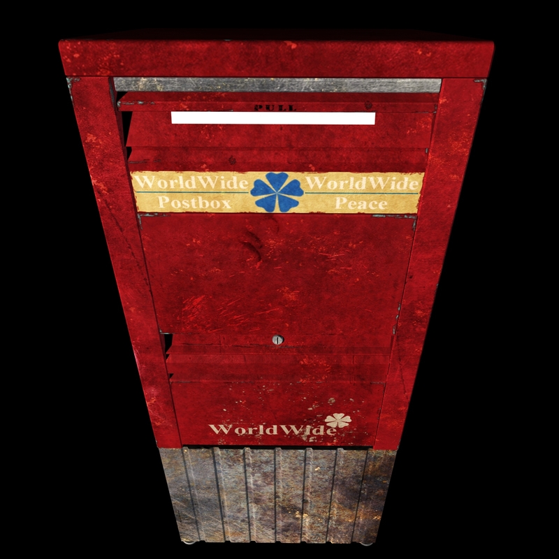 3d post box model