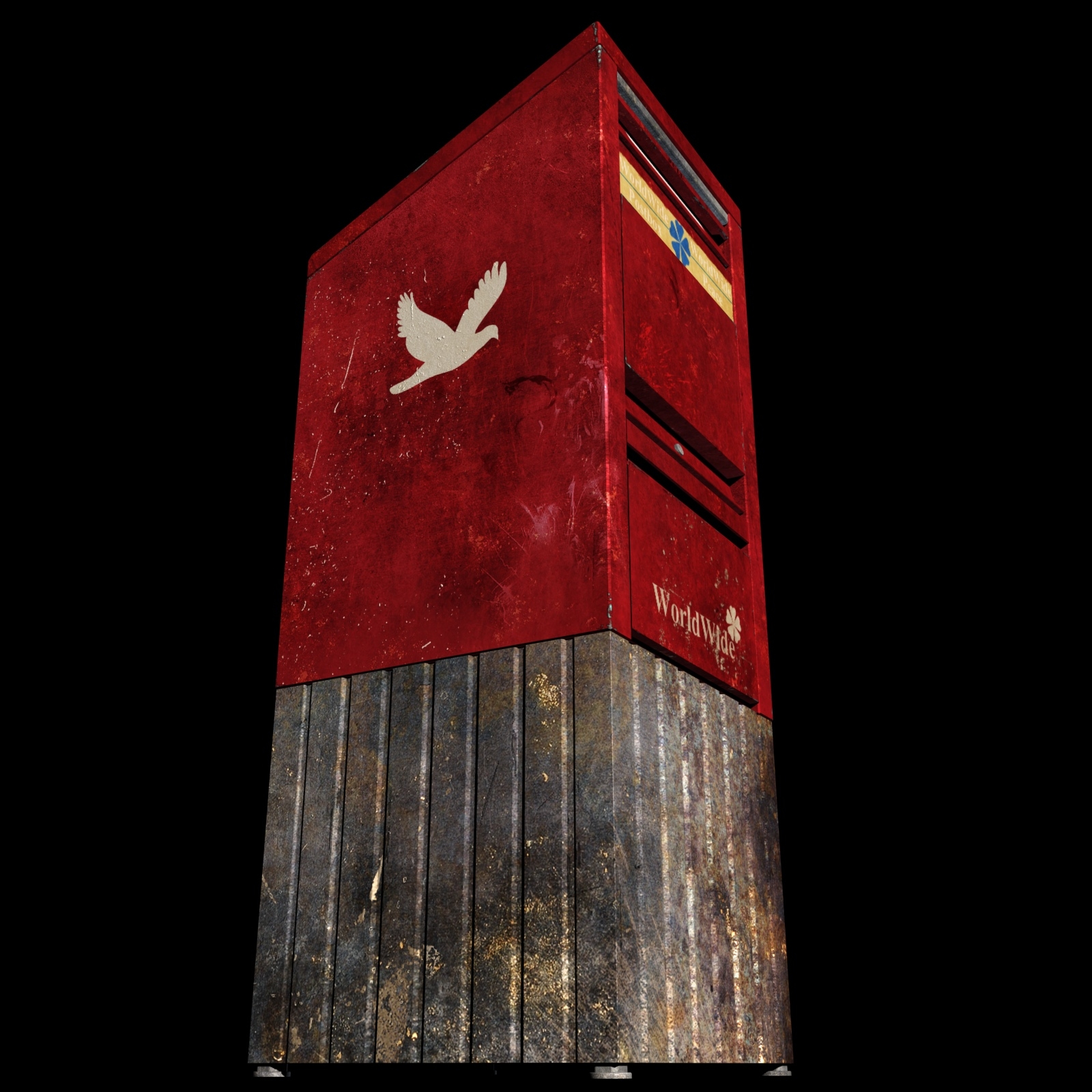 3d post box model