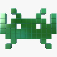 3d model space invaders