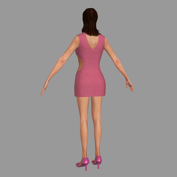 semi realistic female 3d model