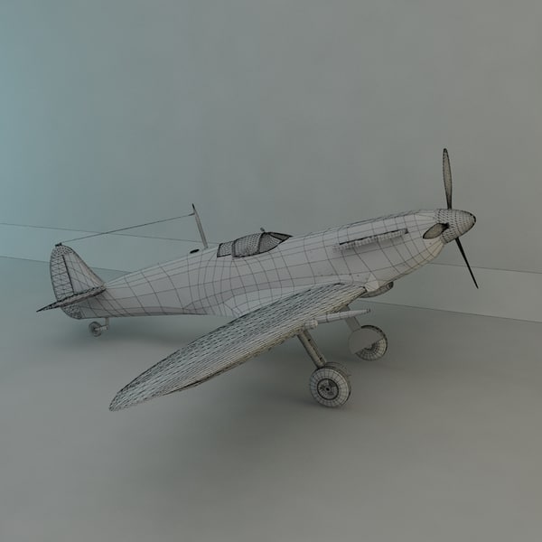 3d spitfire fighter aircraft model