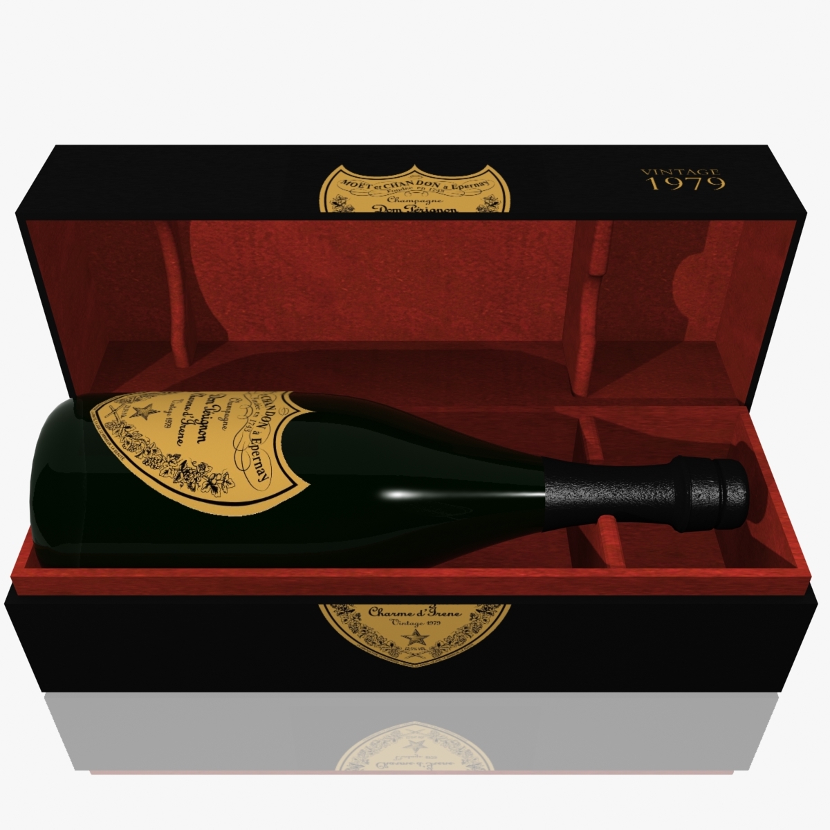 vintage dom perignon champagne 3d model