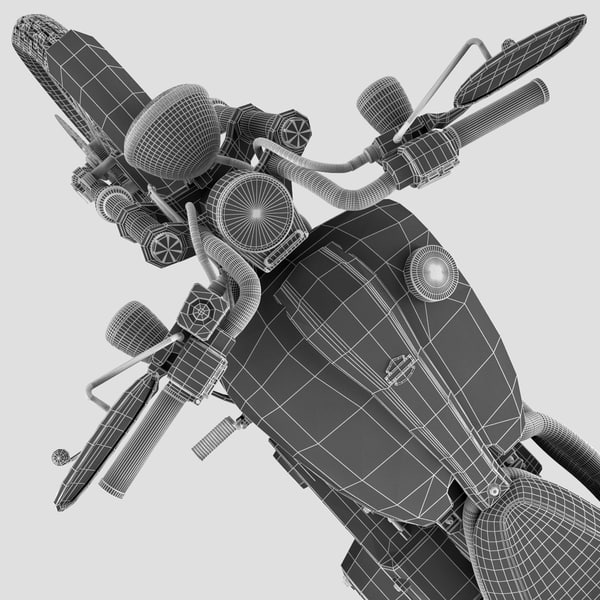 harley davidson fxs blackline 3d model