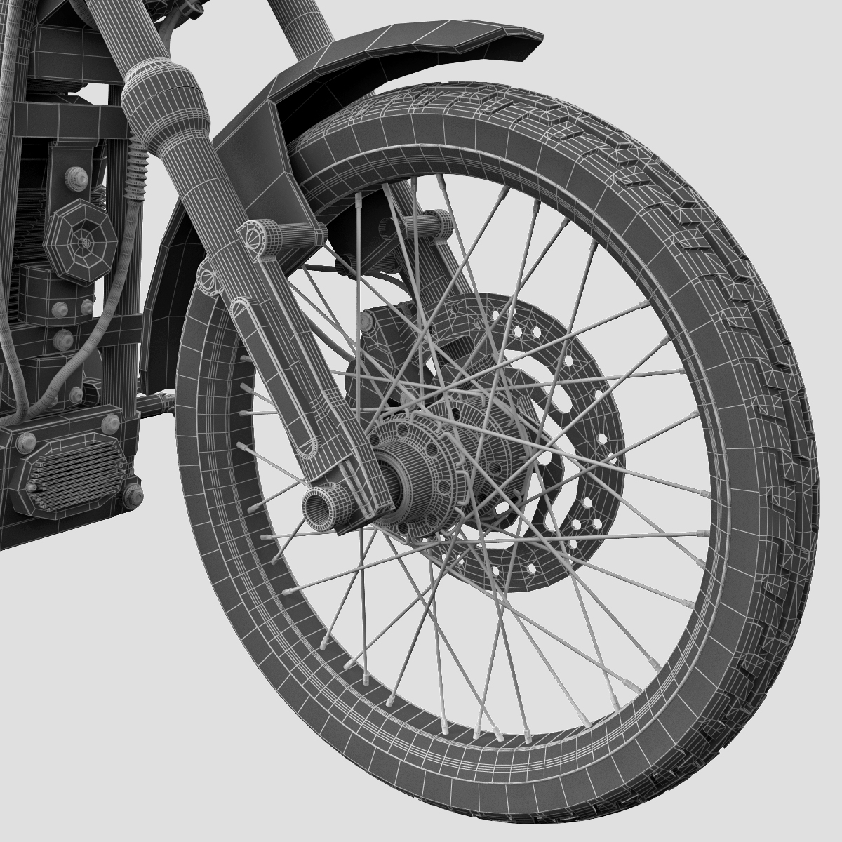 harley davidson fxs blackline 3d model
