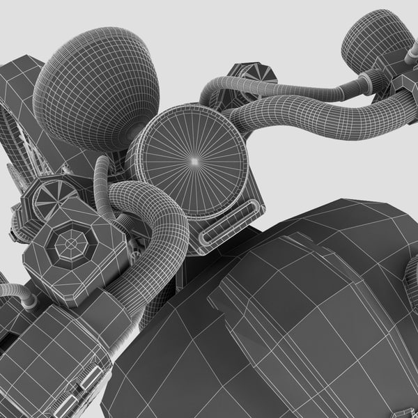 harley davidson fxs blackline 3d model