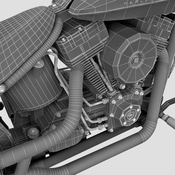 harley davidson fxs blackline 3d model