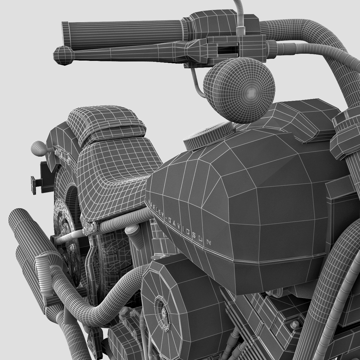 harley davidson fxs blackline 3d model