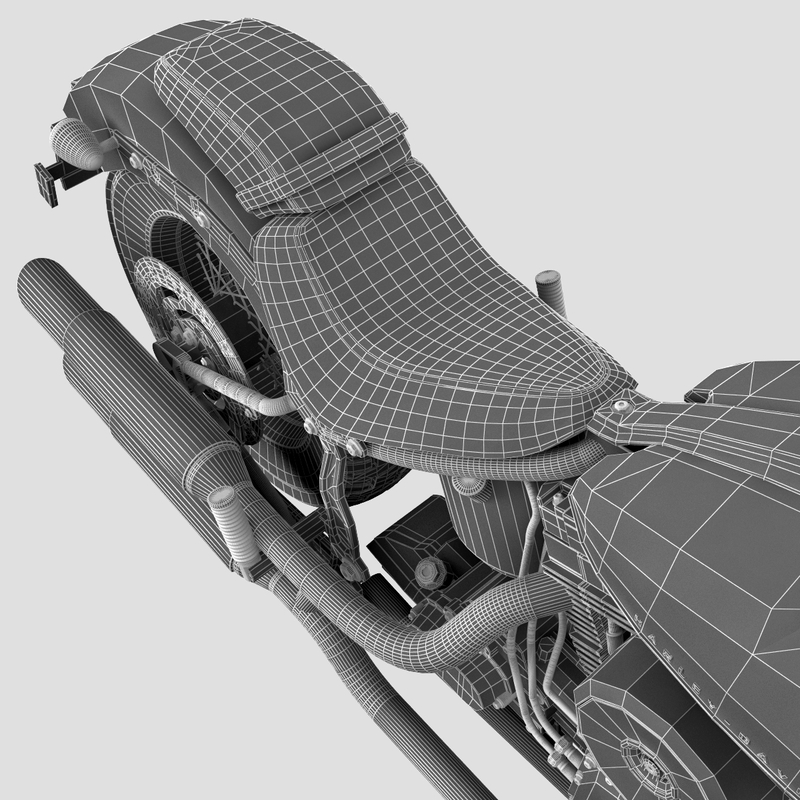 harley davidson fxs blackline 3d model