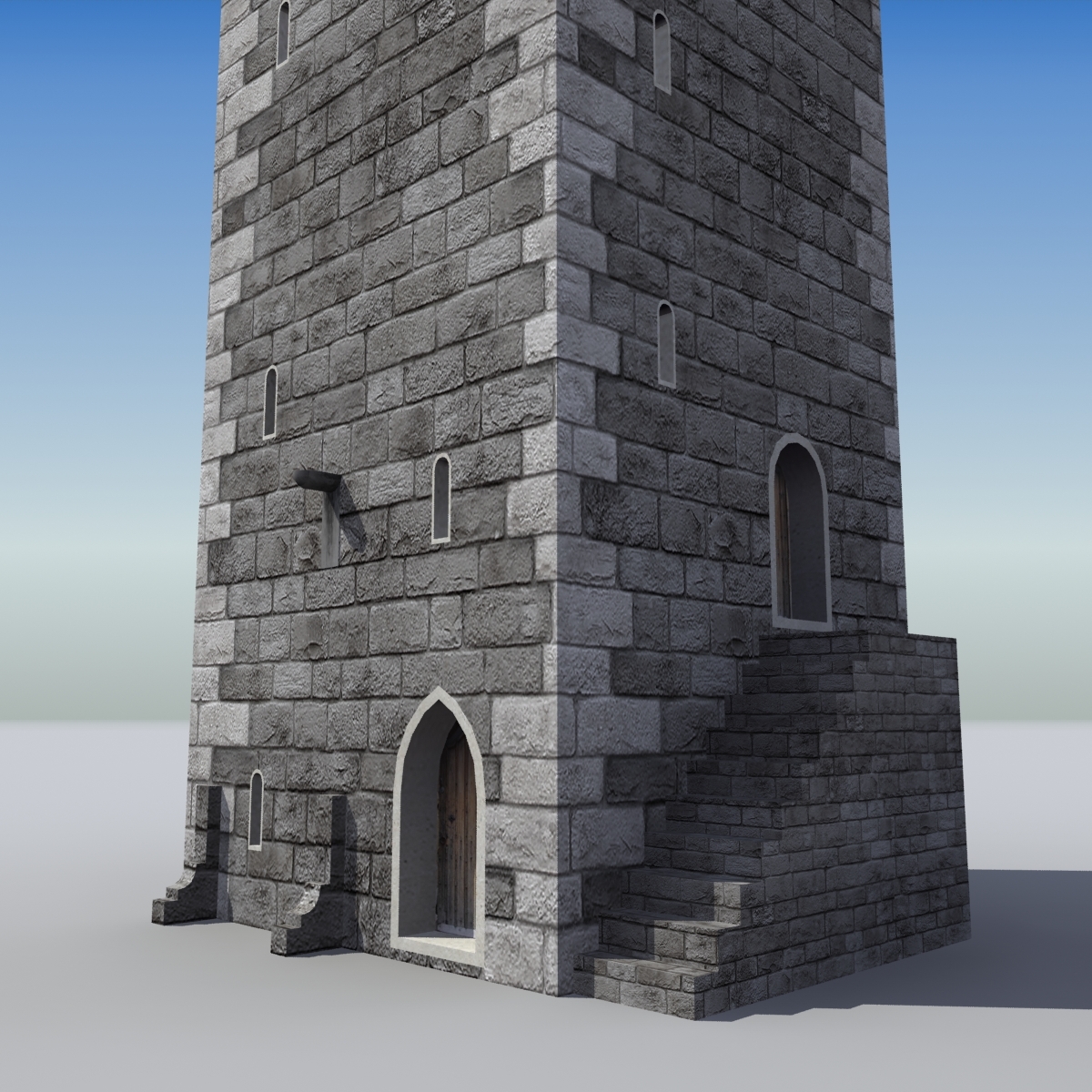 medieval castle tower 3d model
