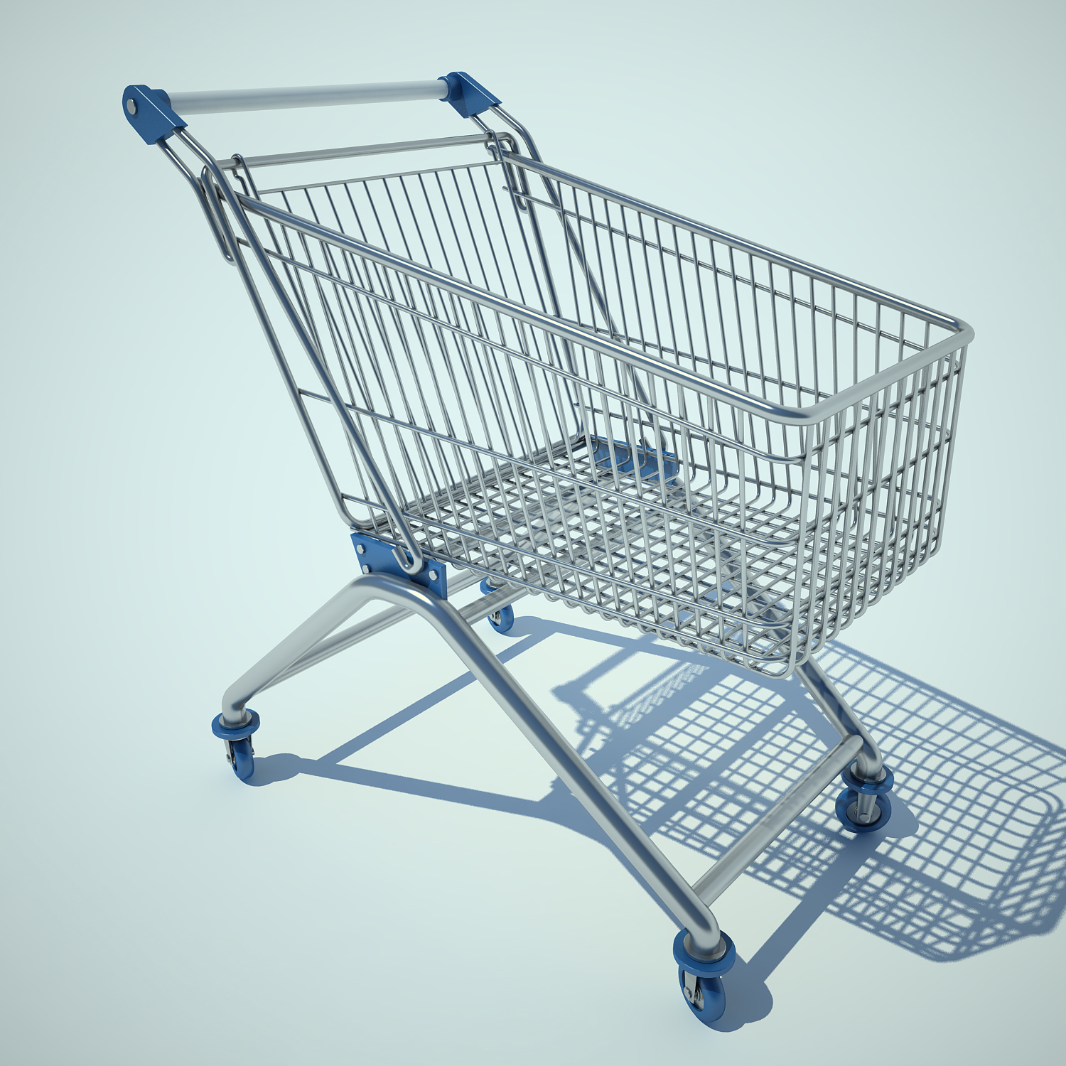 supermarket trolley 3d model