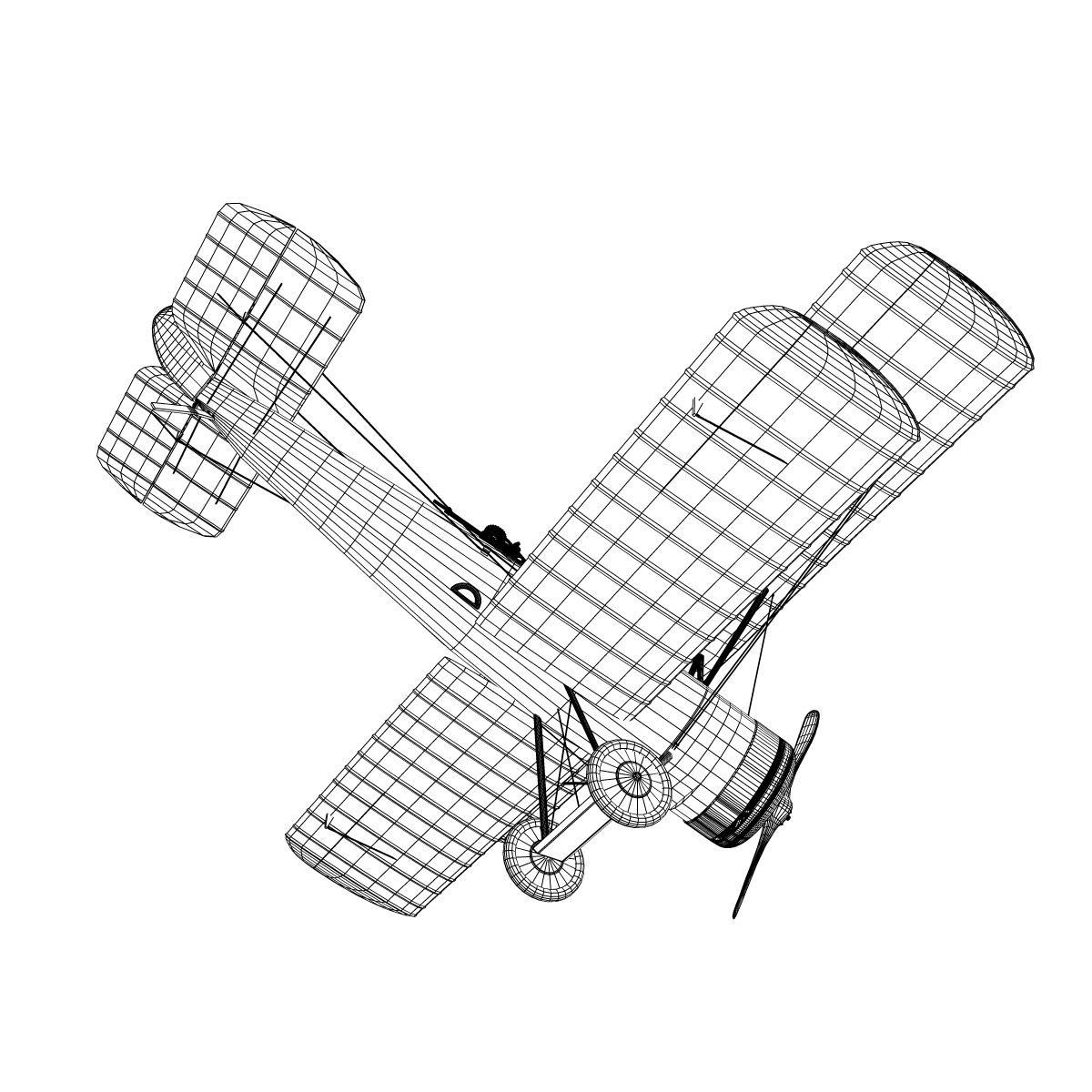 3dsmax sopwith strutter aircraft