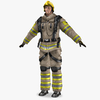3d firefighter figure