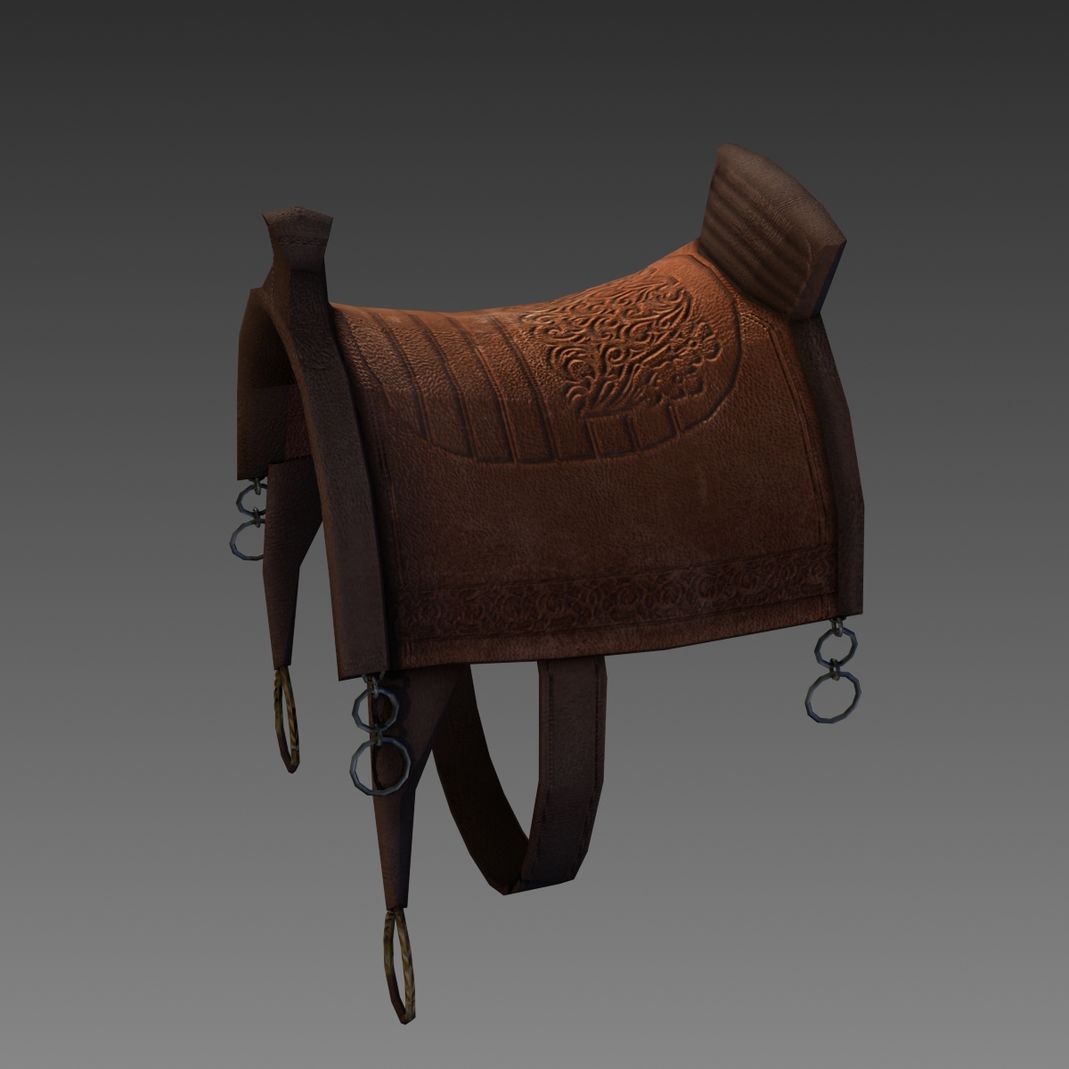medieval saddle 3d model