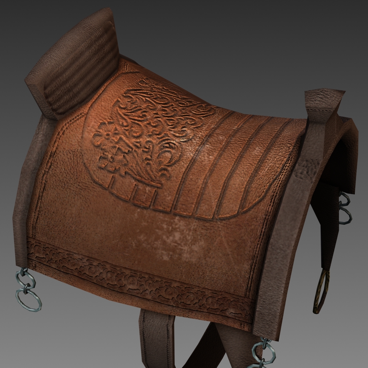 medieval saddle 3d model