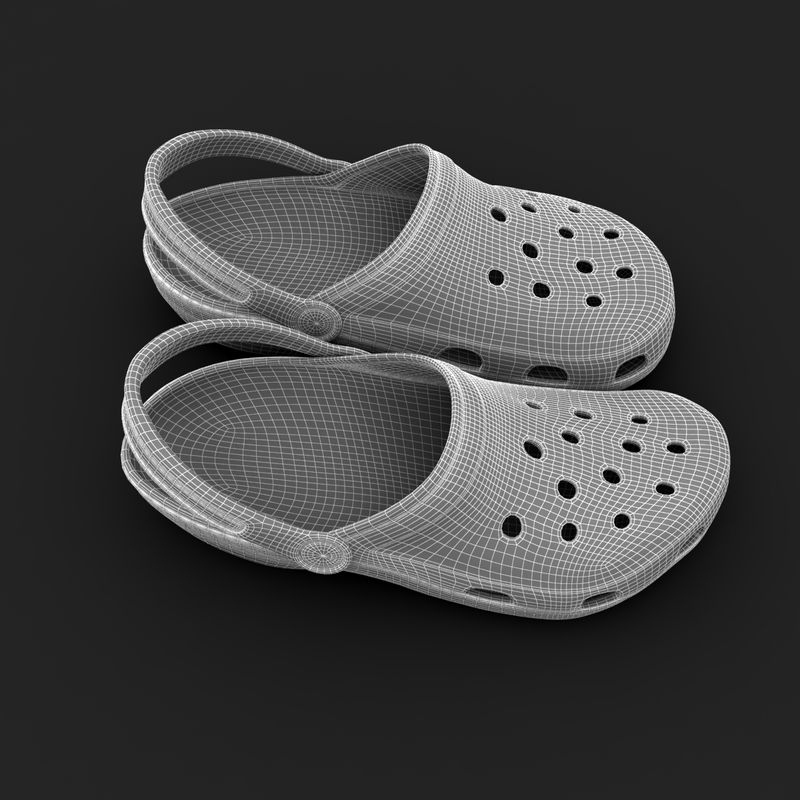 3d crocs shoes sandals clogs model