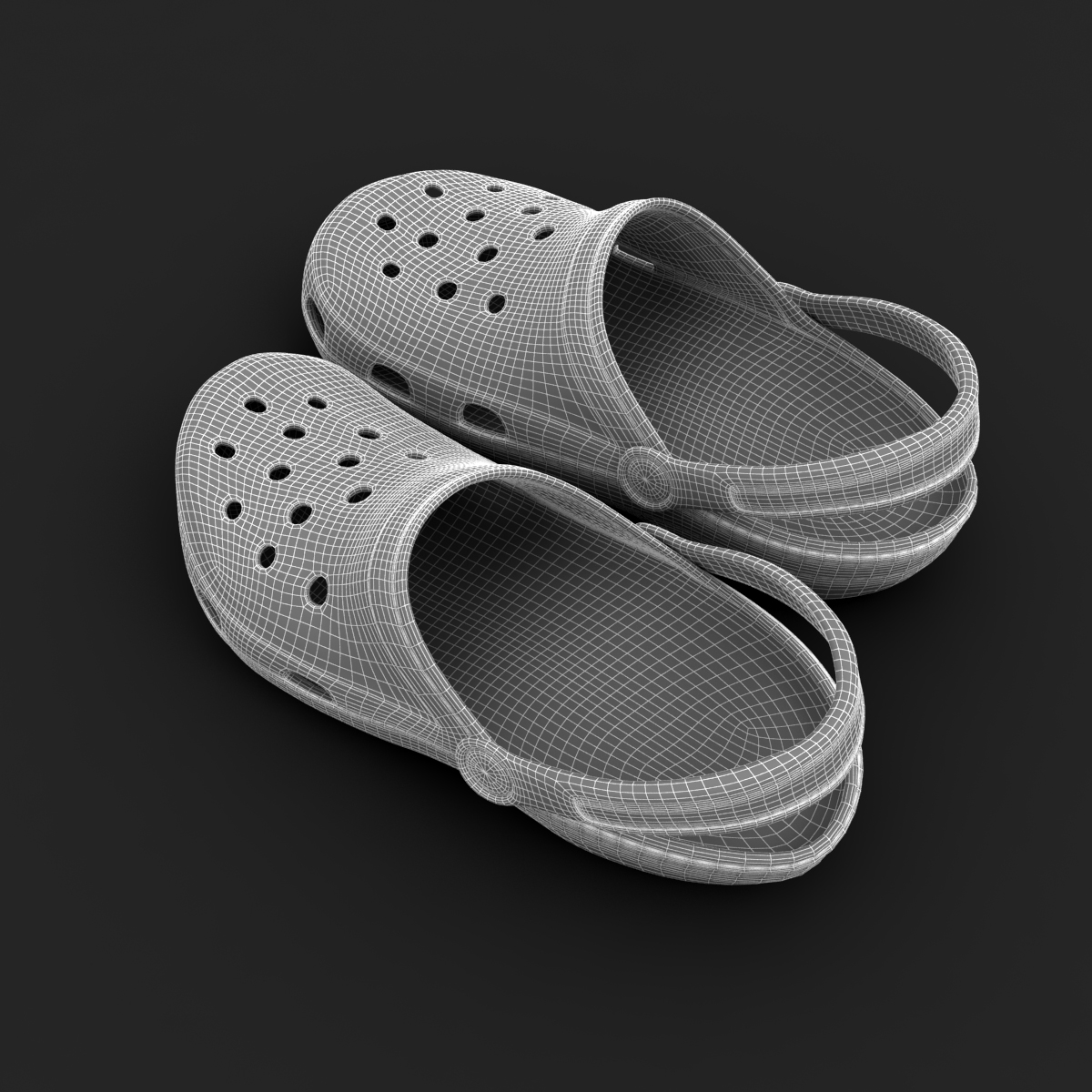 3d crocs shoes sandals clogs model