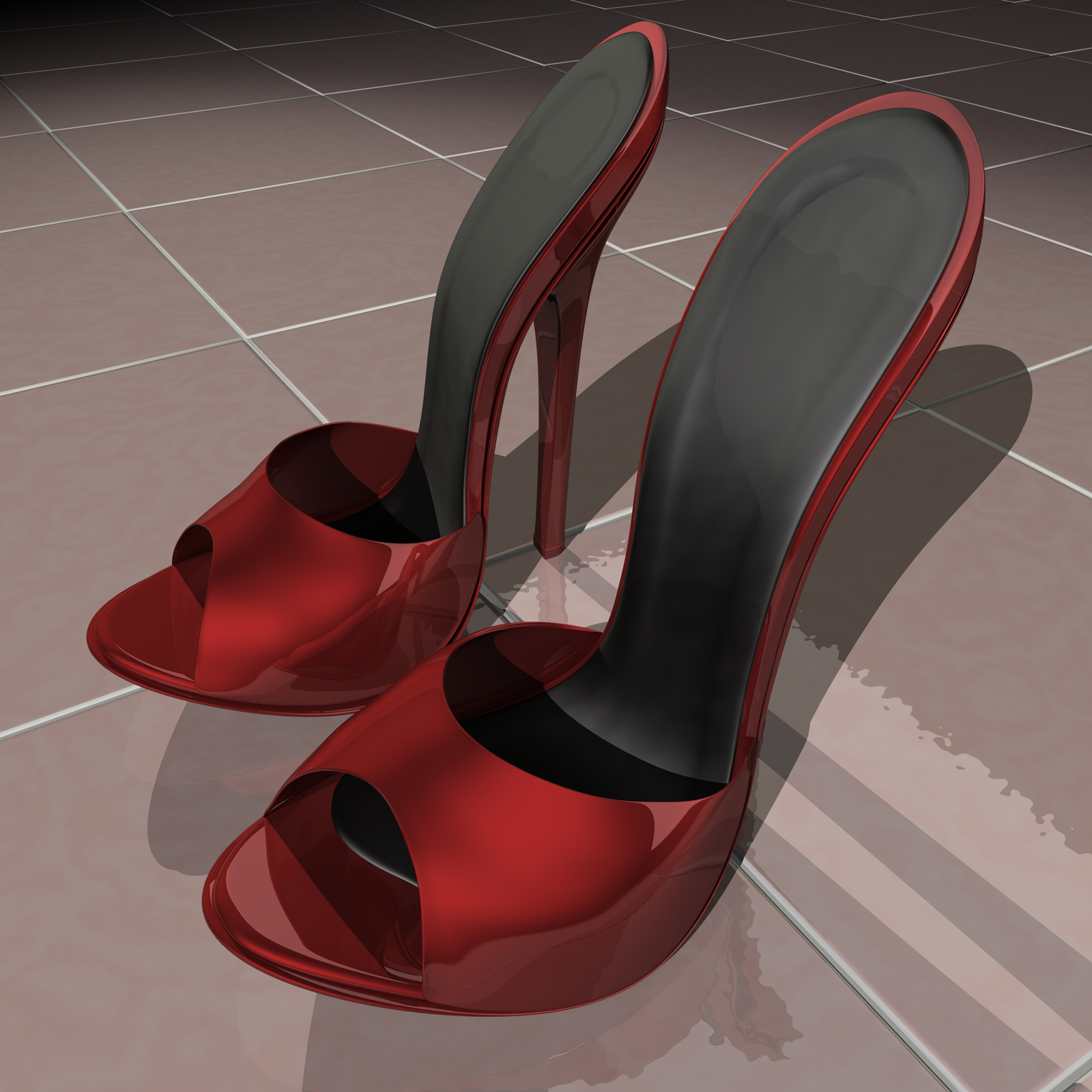 heel mules 3d c4d