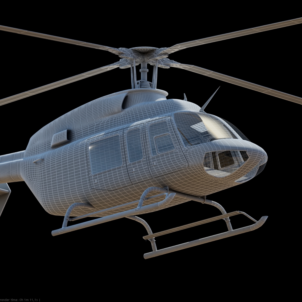 bell 407 helicopter 3d 3ds