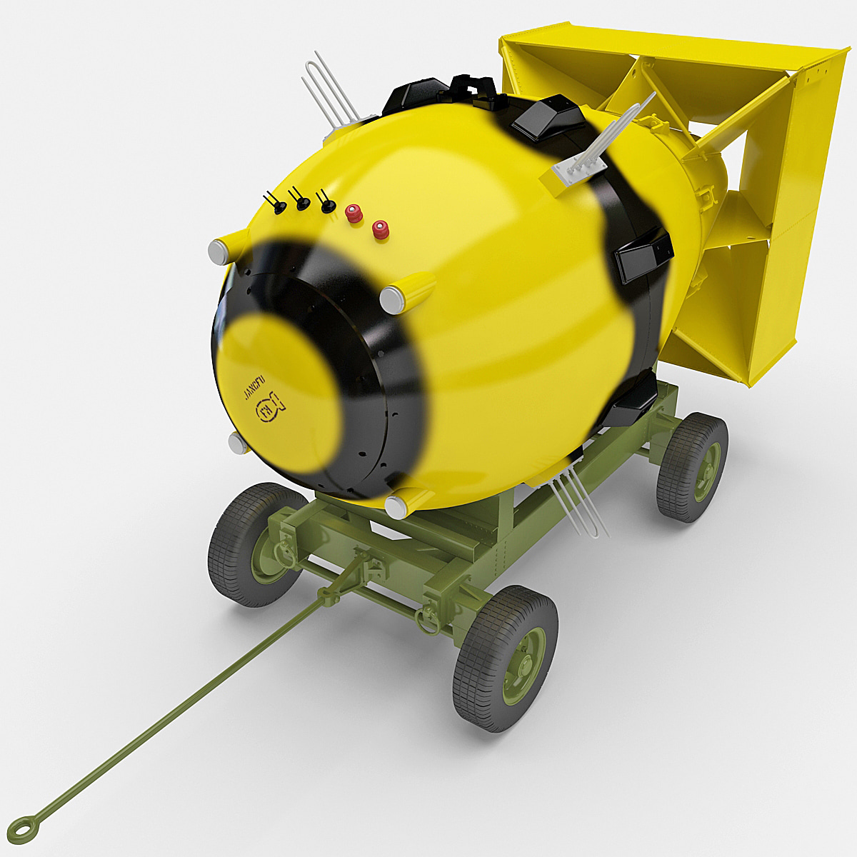 3d atomic bomb fat man model