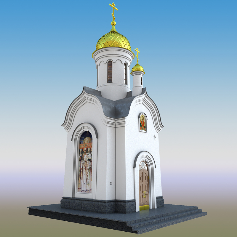 orthodox chapel 3d model