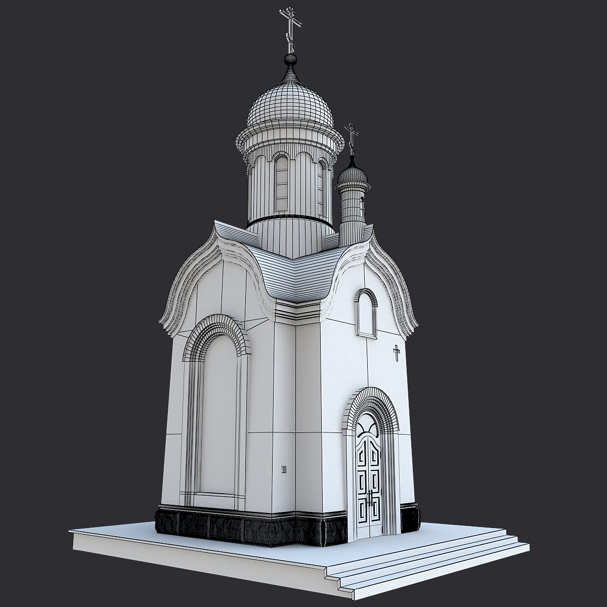 orthodox chapel 3d model