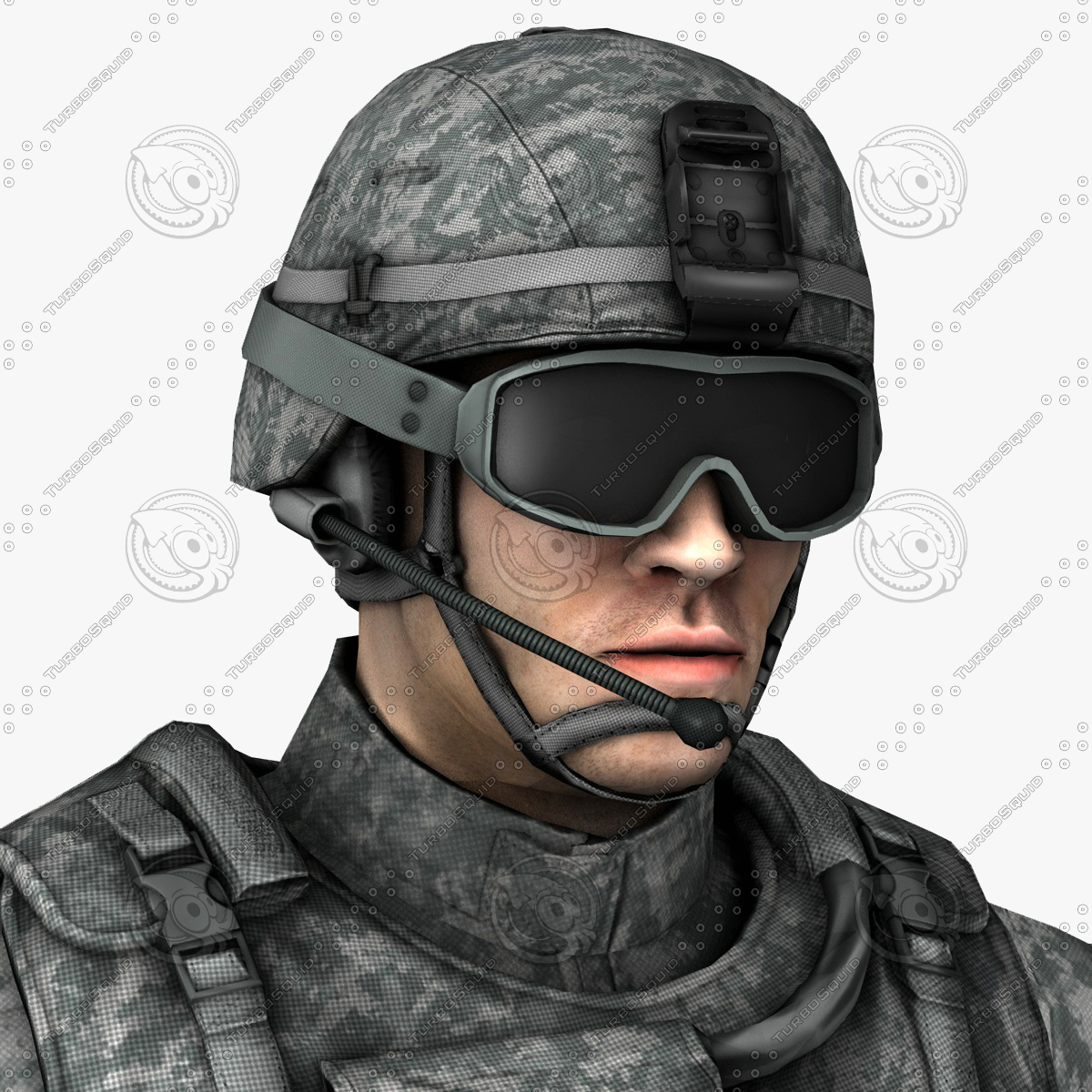 military soldier helmet 3d model