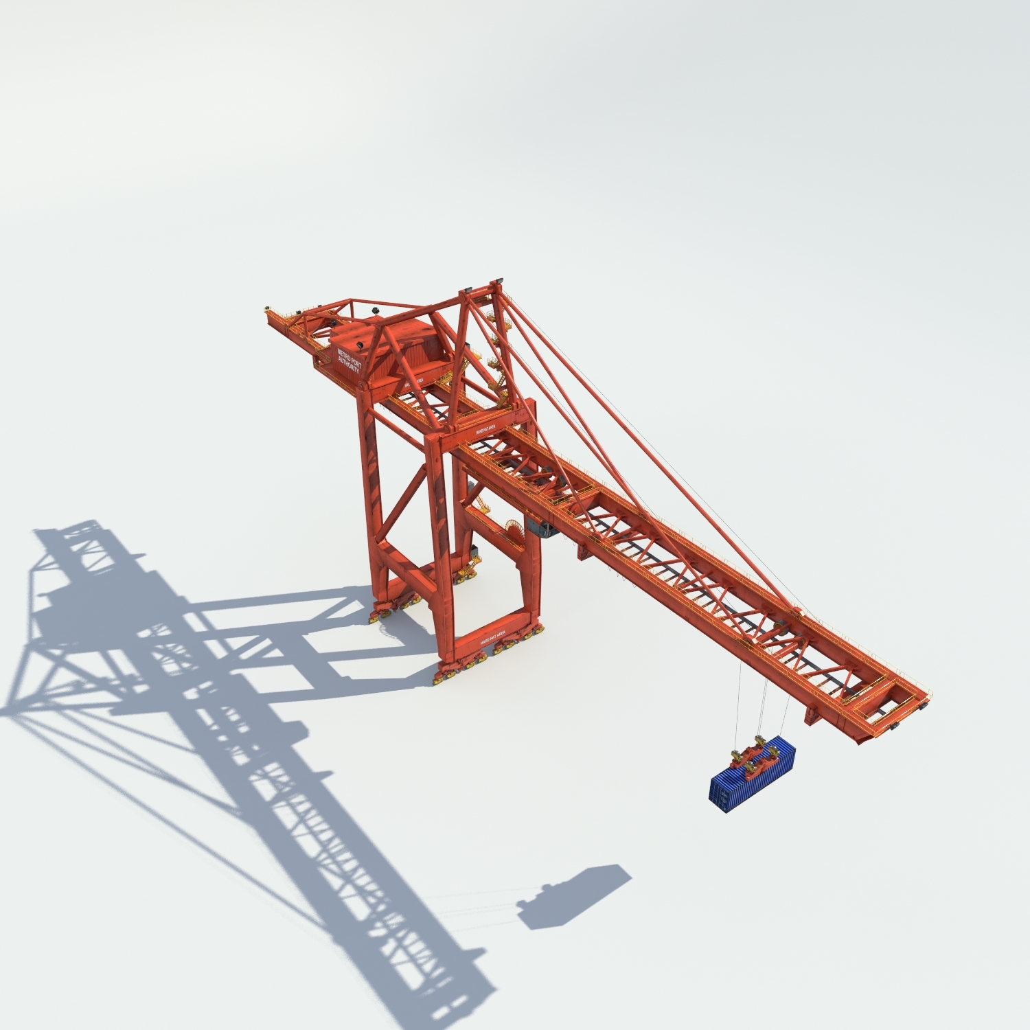 3d model port container crane industrial