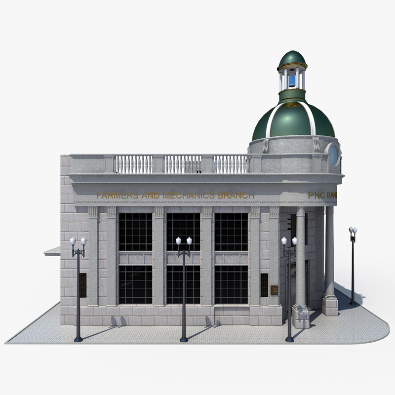 3d model riggs bank building