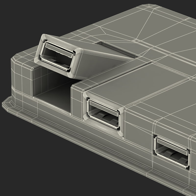 plugable usb port hub 3d c4d