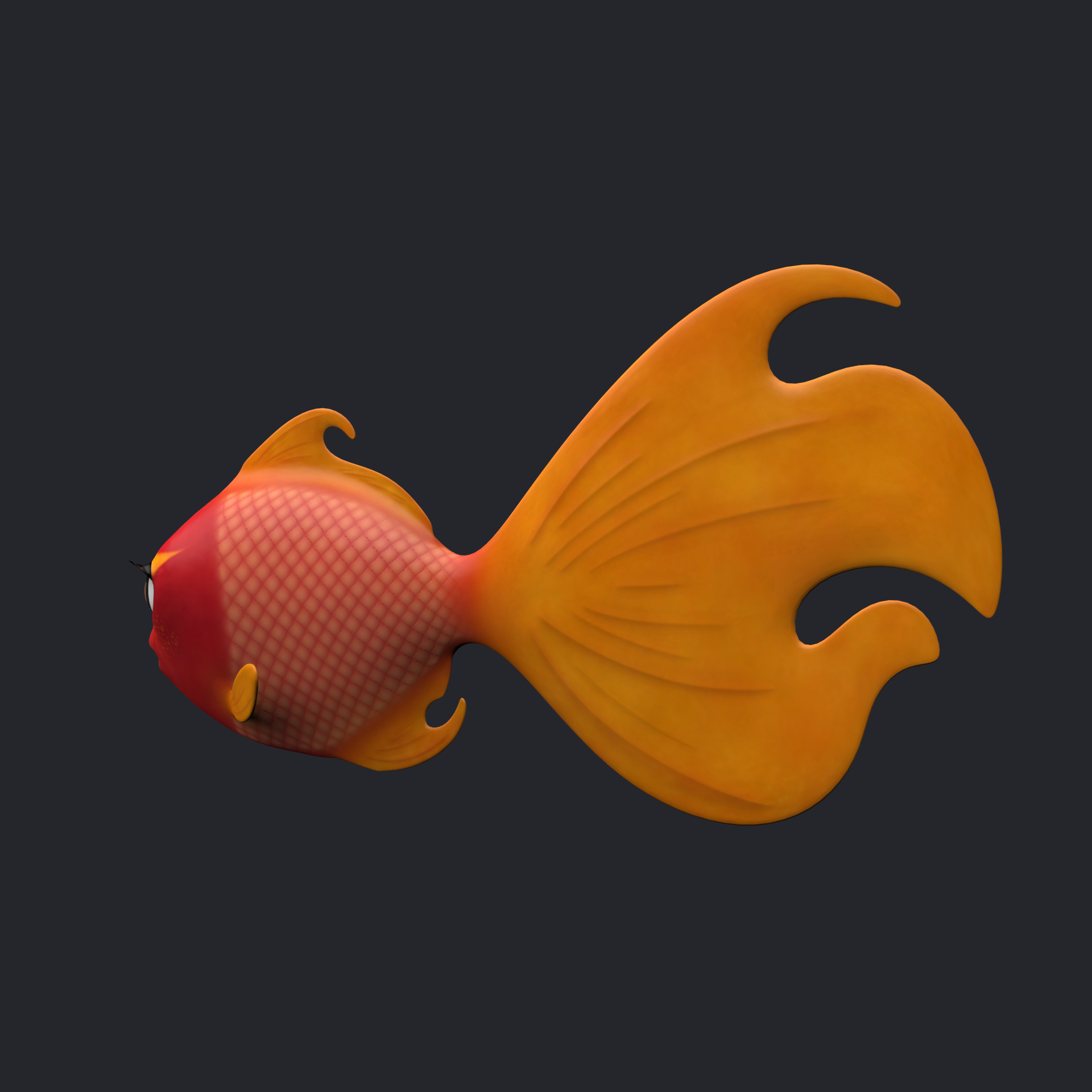 cartoon fish 3d obj