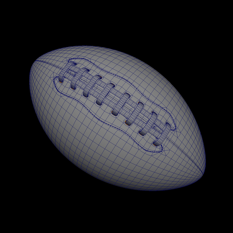 3d model american football